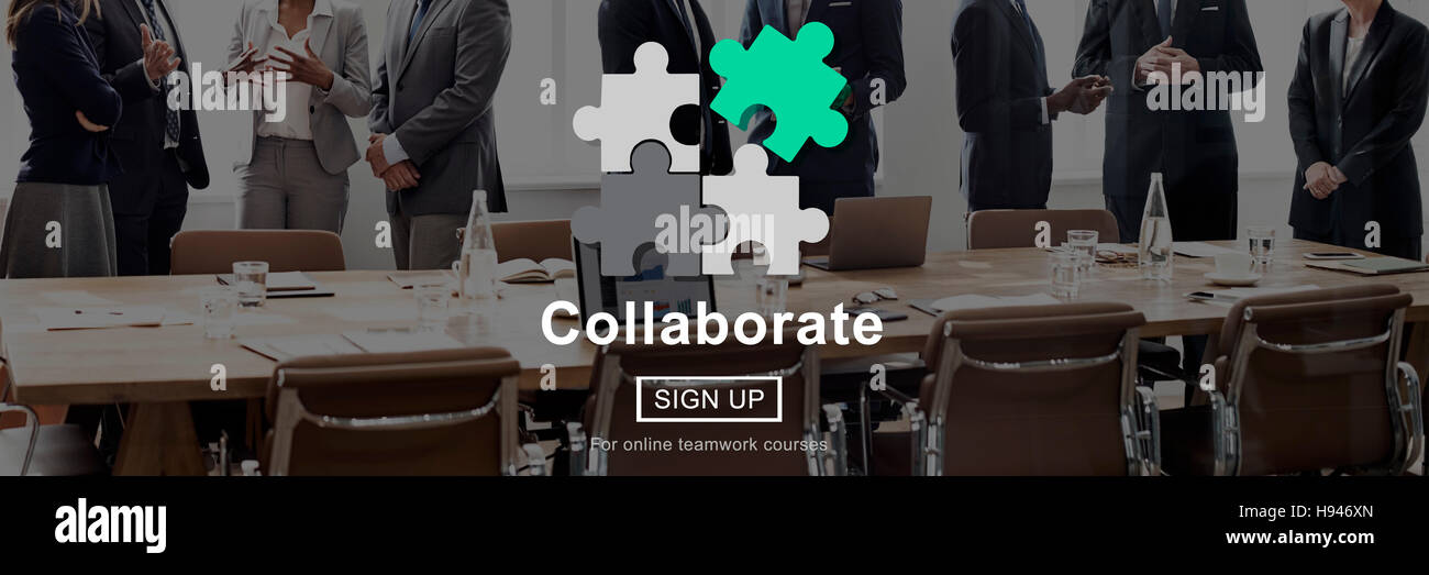 Collaboration Collaborate Connection Corpoate Concept Stock Photo - Alamy