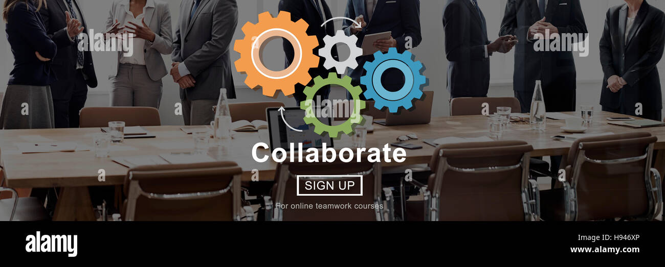 Collaboration Collaborate Connection Corpoate Concept Stock Photo - Alamy