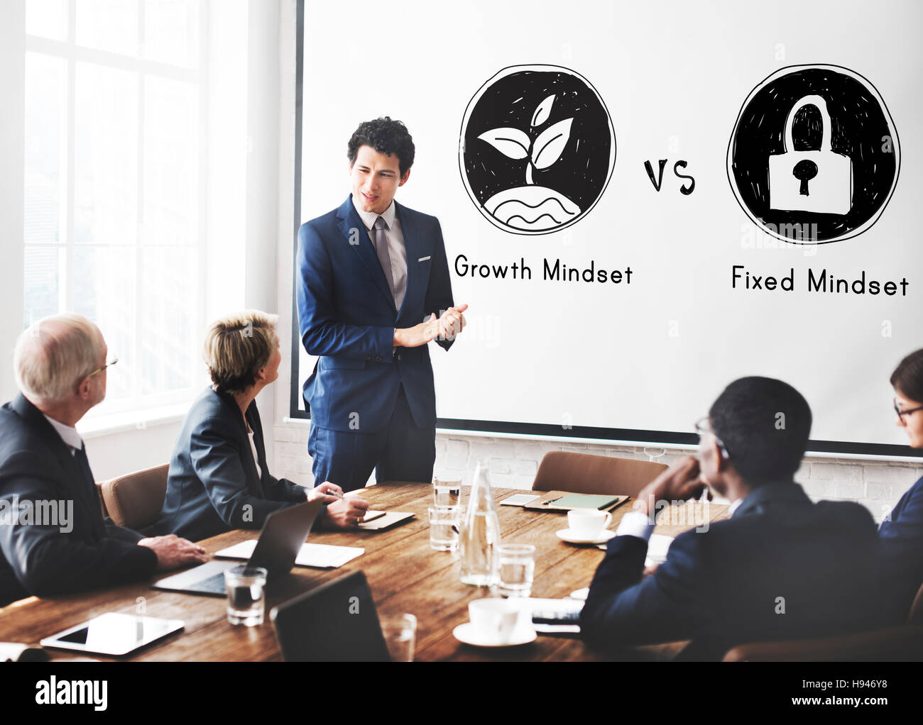 Mindset Opposite Positivity Negativity Thinking Concept Stock Photo - Alamy