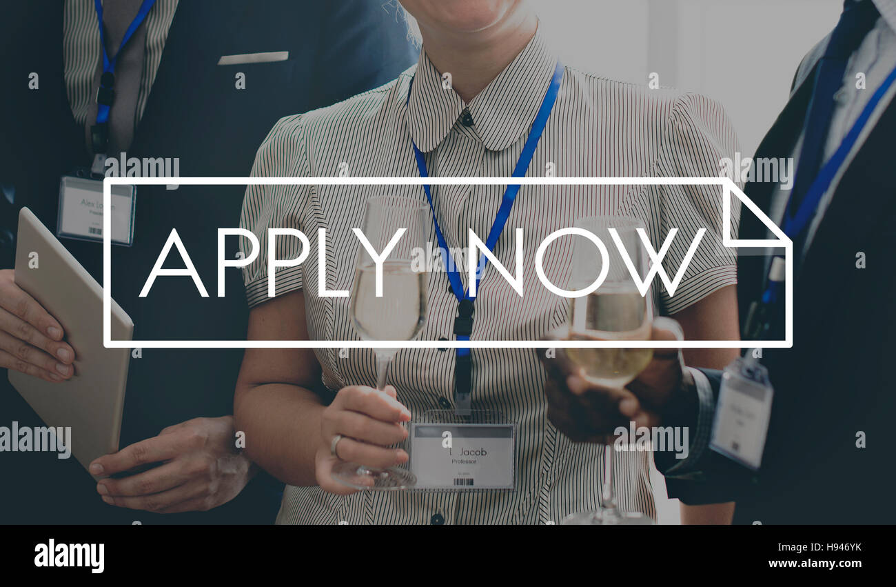 Apply Now Application Human Resources Employment Concept Stock Photo ...