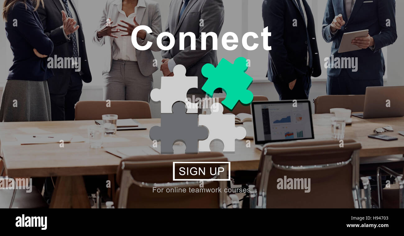 Connect Interaction Team Teamwork Concept Stock Photo - Alamy