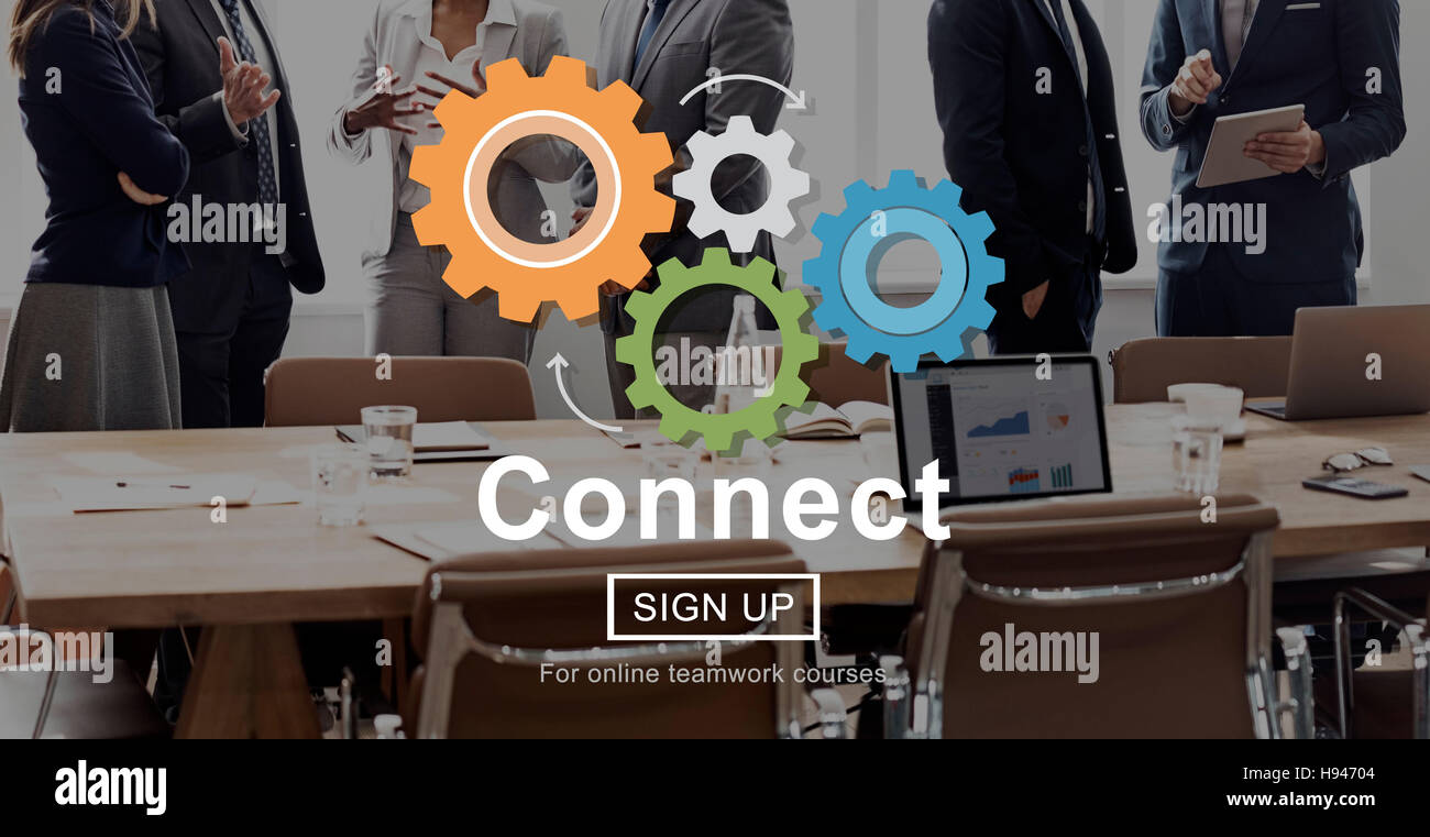 Connect Interaction Team Teamwork Concept Stock Photo - Alamy