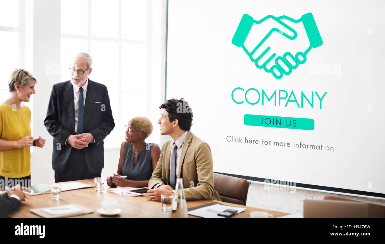 Business Organization Handshake Graphics Concept Stock Photo - Alamy