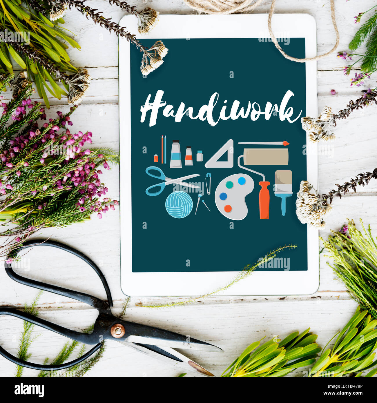 Handicraft Handmade Handiwork Art Design Ideas Concept Stock Photo - Alamy