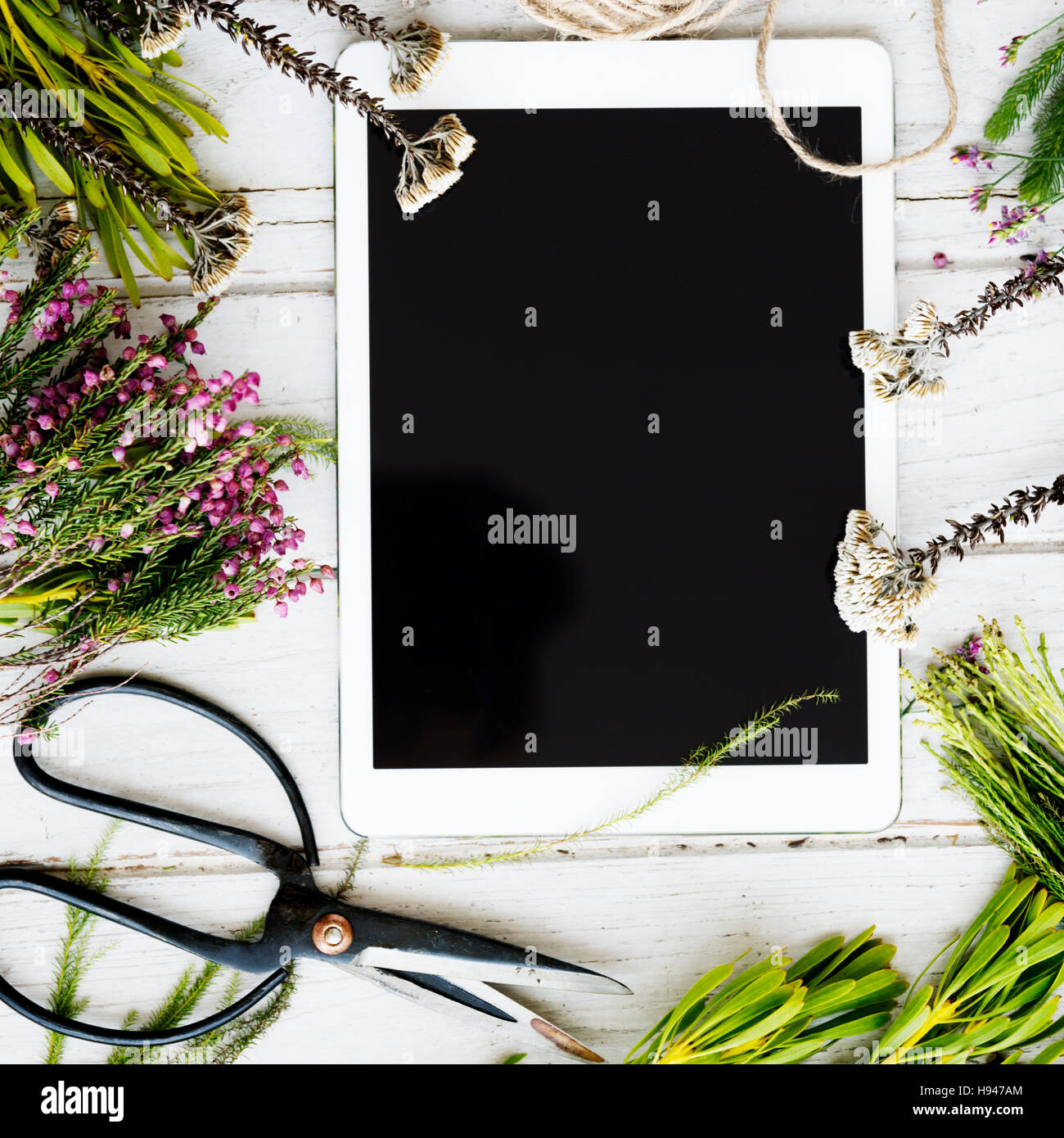 Style Connection Tablet Decorate Concept Stock Photo - Alamy