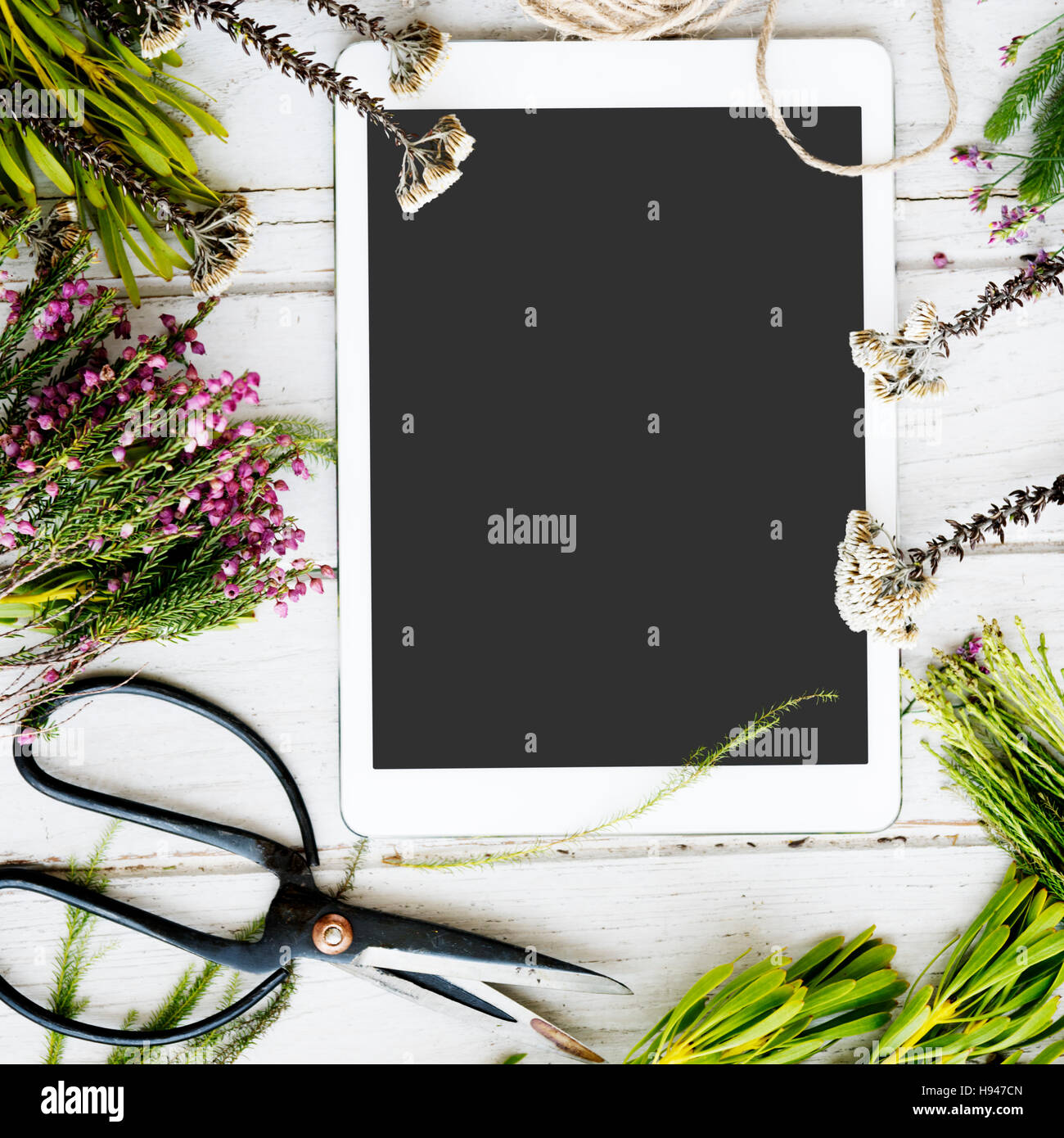 Mockup Copy Space Blank Screen Concept Stock Photo - Alamy