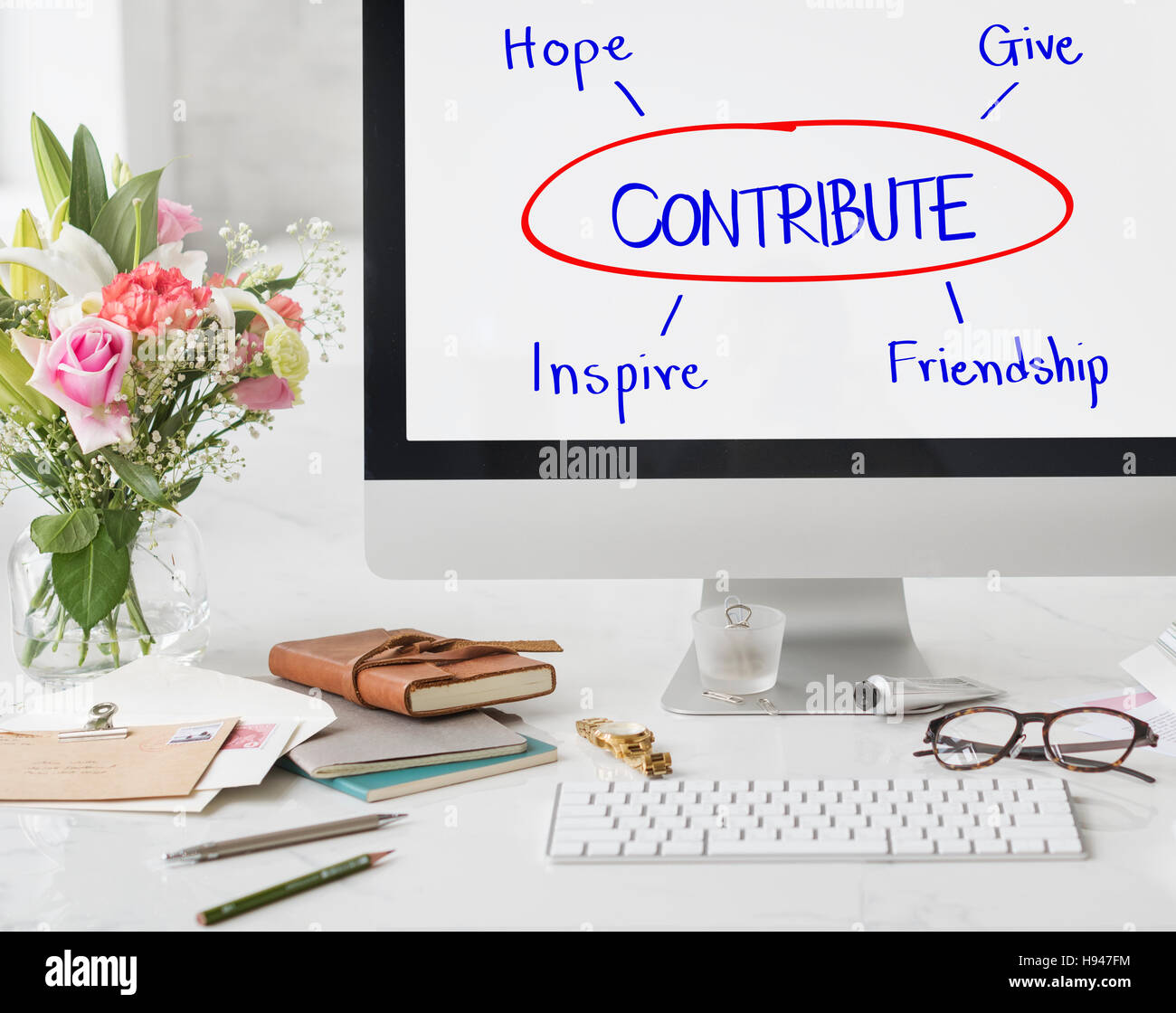 Contribute Support Care Assistance Help Concept Stock Photo - Alamy