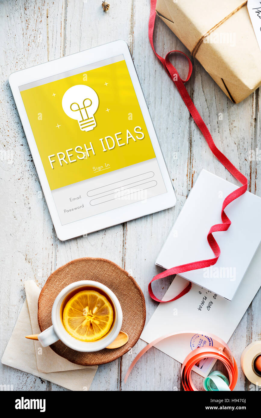 Fresh Ideas Creativity Design Innovation Concept Stock Photo - Alamy
