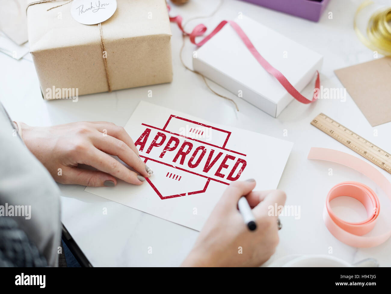 Approved Authentic Quality Guaranteed Product Concept Stock Photo - Alamy