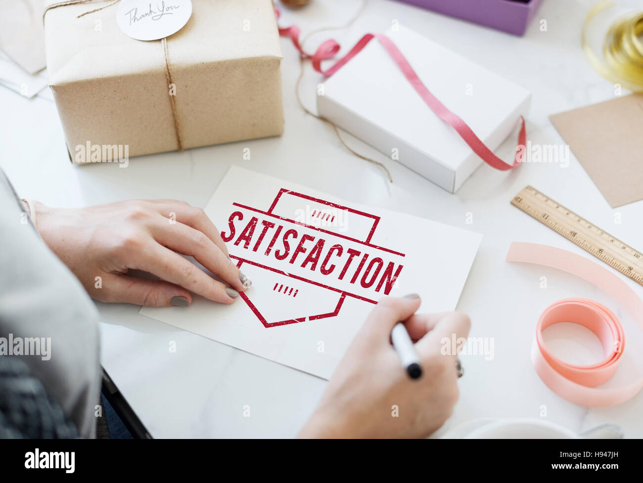 Satisfaction Happy Service Client Customer User Concept Stock Photo - Alamy