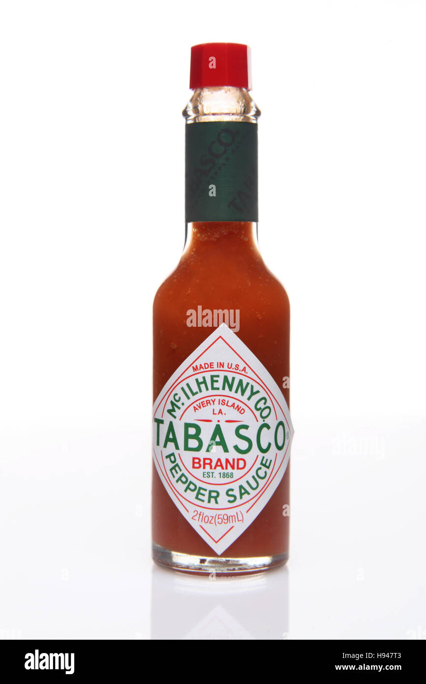 Bottle of McIlhenny Company Tabasco Pepper Sauce Stock Photo - Alamy