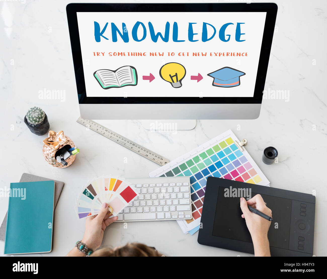 Knowledge Learning Lesson Study Concept Stock Photo - Alamy