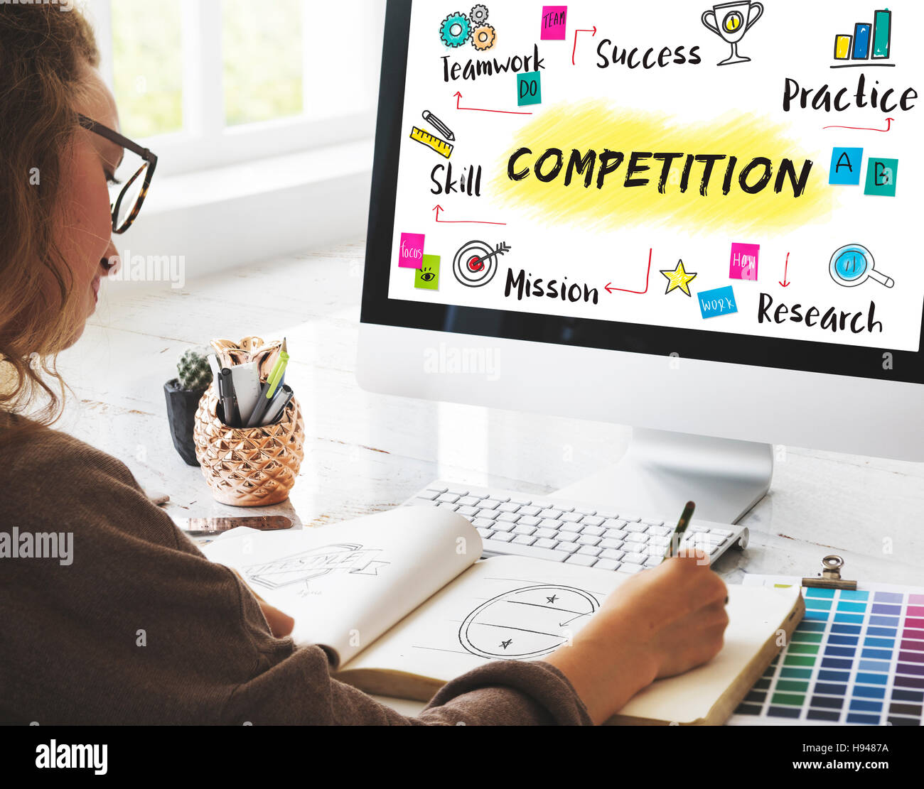 Competition Goal Aim Success Development Concept Stock Photo - Alamy