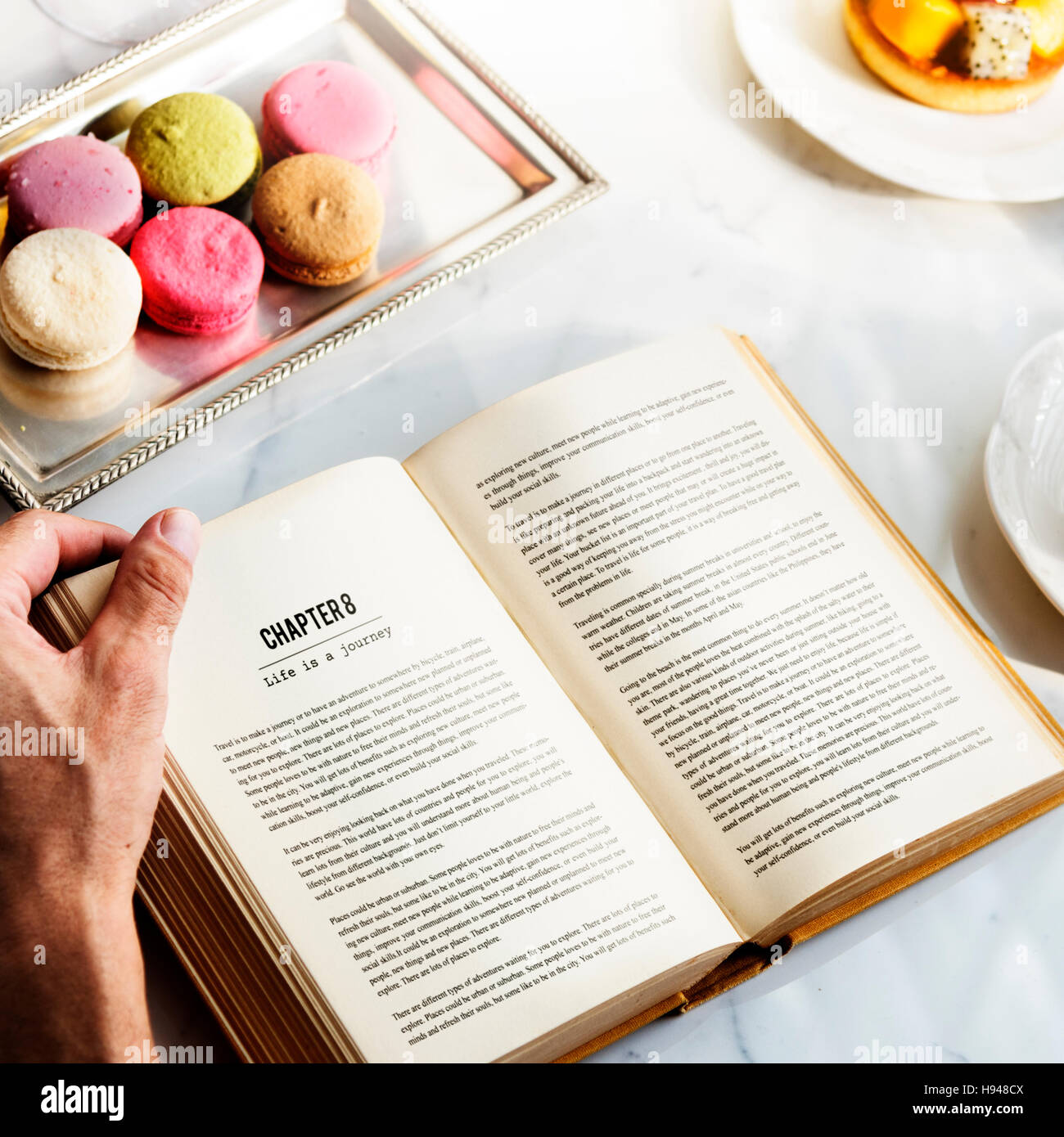 Reading Book Relax Chill Peace Lifestyle Concept Stock Photo - Alamy