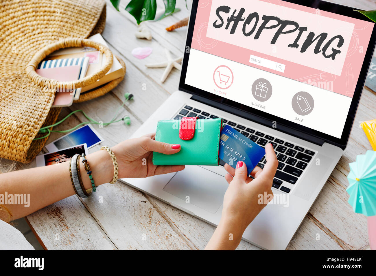 Shopping Online Consumerism Connection Sale Concept Stock Photo - Alamy