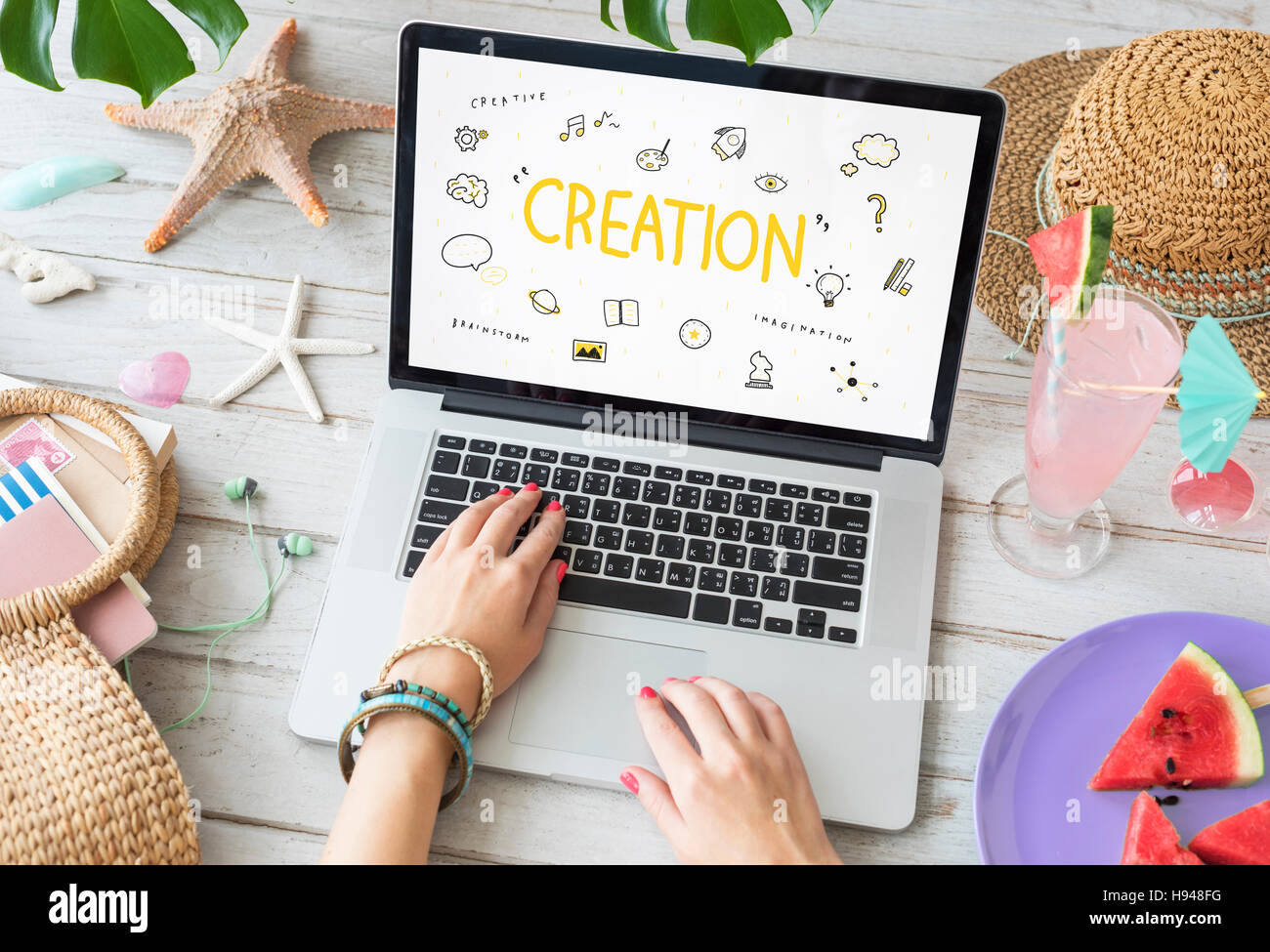 Creation Ideas Light Bule Imagination Arts Development Concept Stock ...