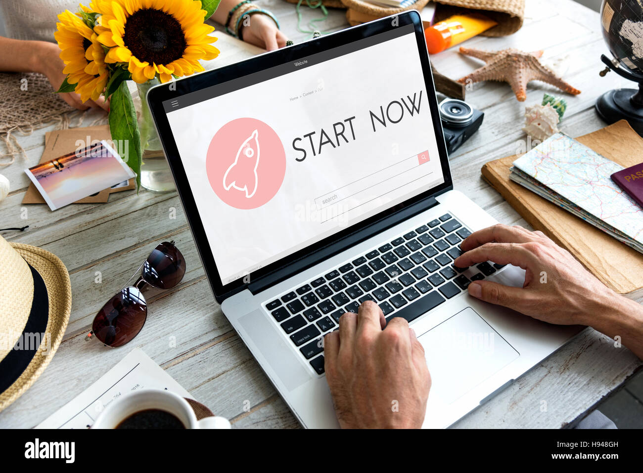Startup Business Spaceship Goals Launch Concept Stock Photo - Alamy