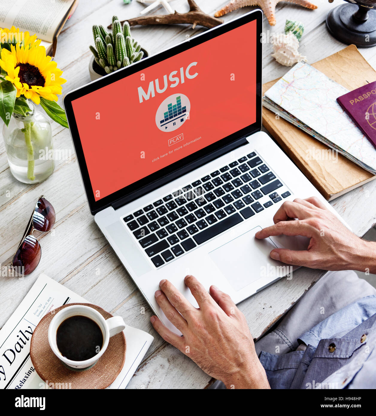 Music Melody Rhythm Instruments Vocal Sound Concept Stock Photo - Alamy