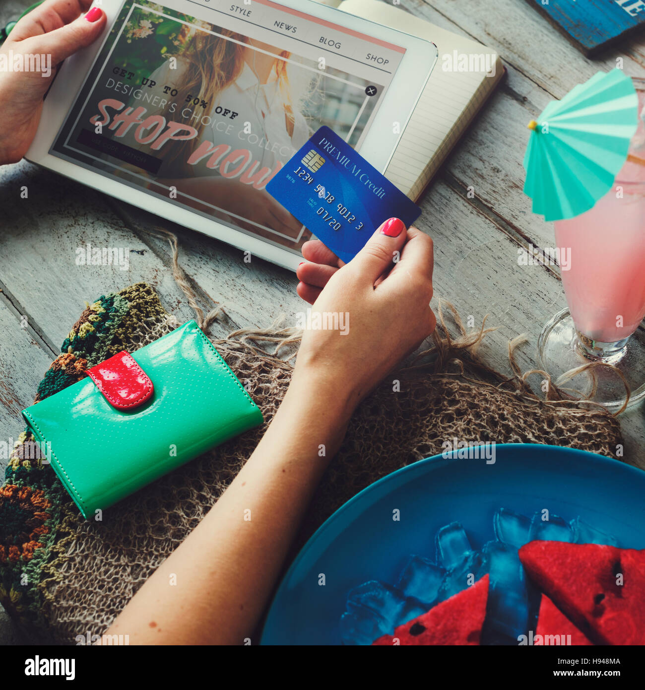 Summer Sale Promotion Discount Banking Sell Concept Stock Photo - Alamy