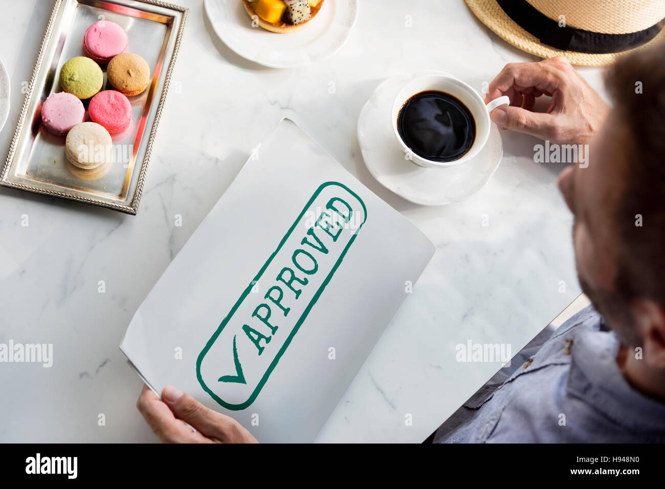 Approved Authorised Decision Selection Graphic Concept Stock Photo - Alamy