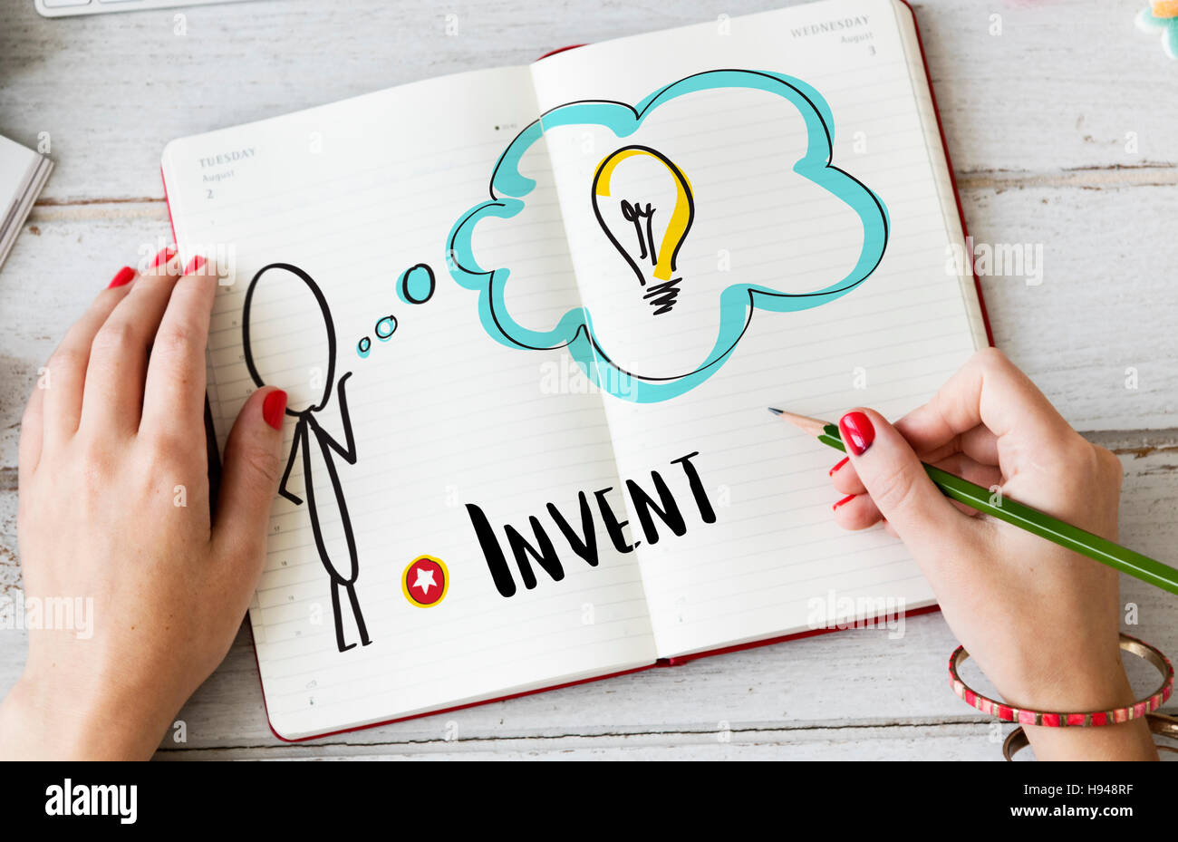 Ideas Creative Innovation Design Concept Stock Photo - Alamy