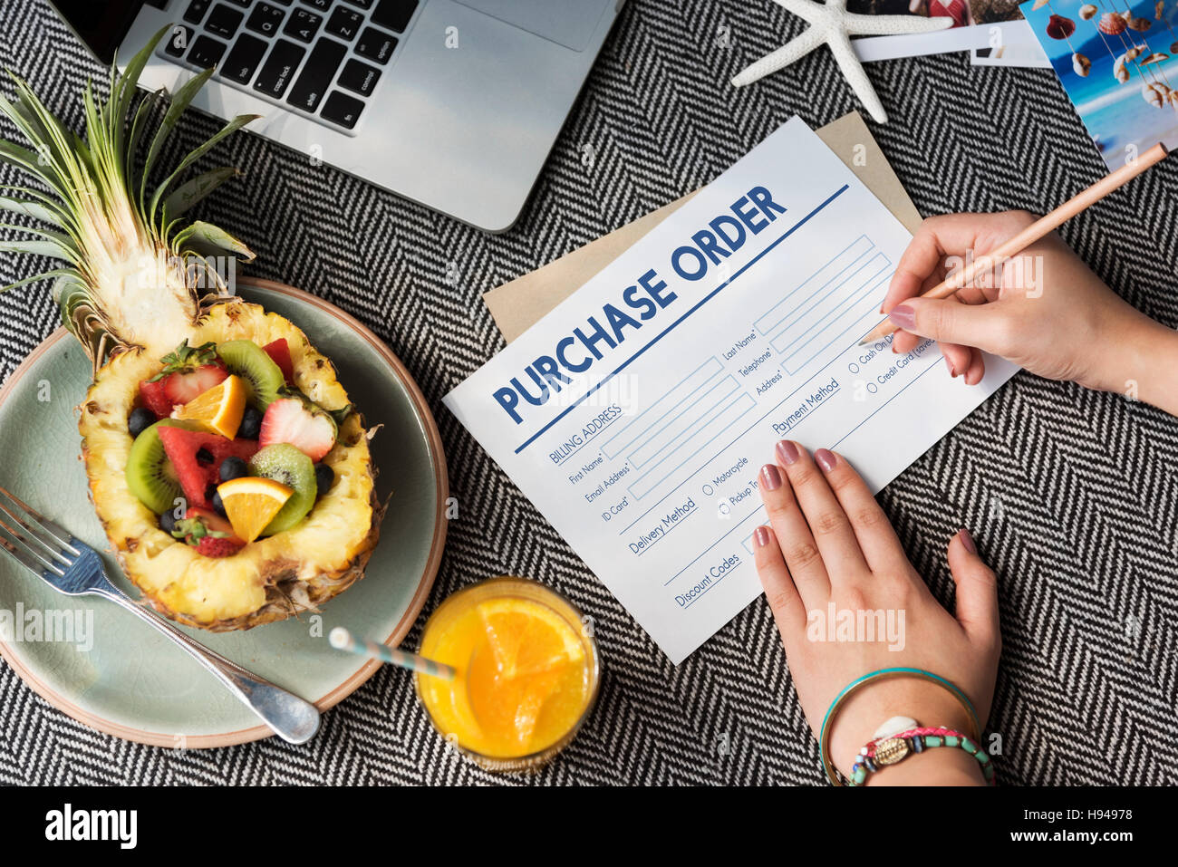 Invoice Billing Information Form Graphic Concept Stock Photo - Alamy