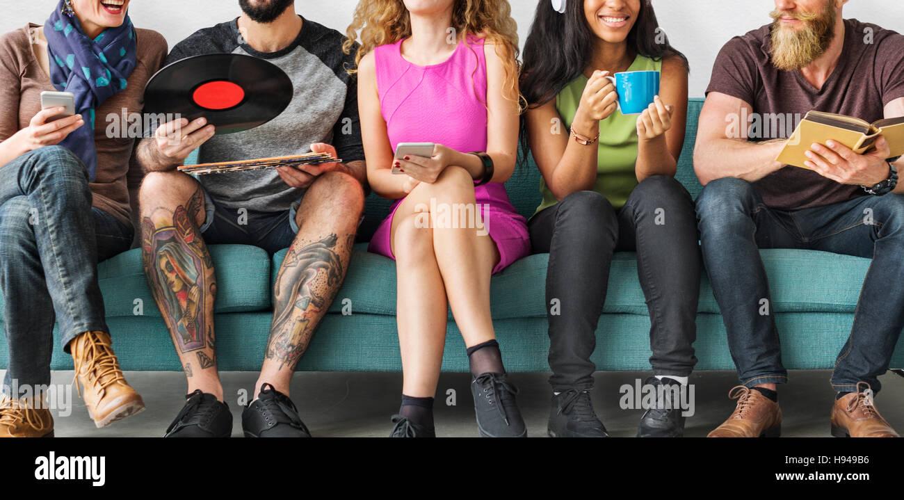 Diverse People Friendship Digital Device Connection Concept Stock Photo ...