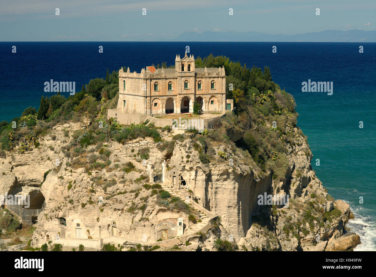 Santa Maria dell'Isola pilgrimage church, Tropea, Calabria, Italy ...