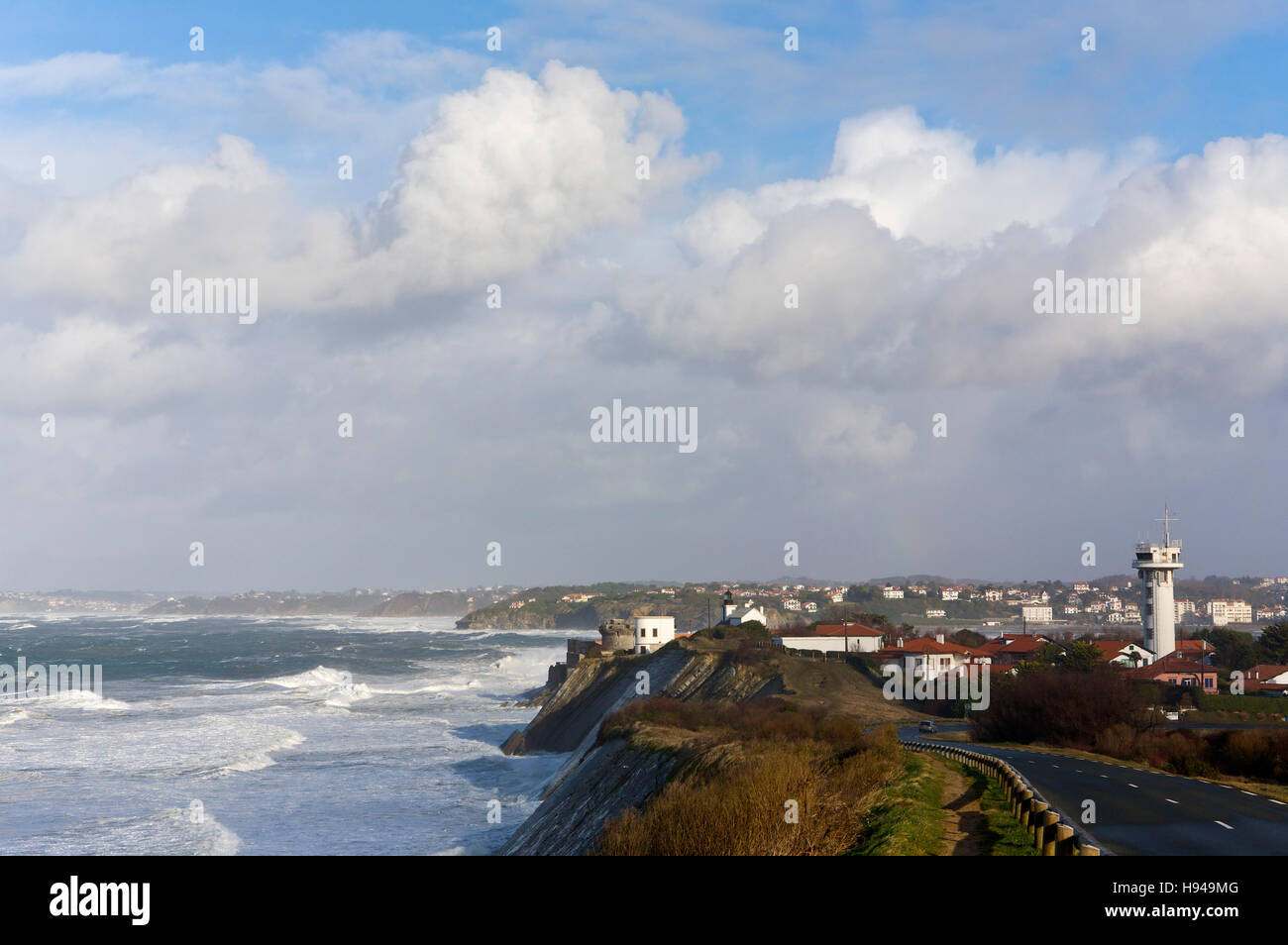 Coast near Socoa during storm "Klaus", Basque Country, France Stock ...