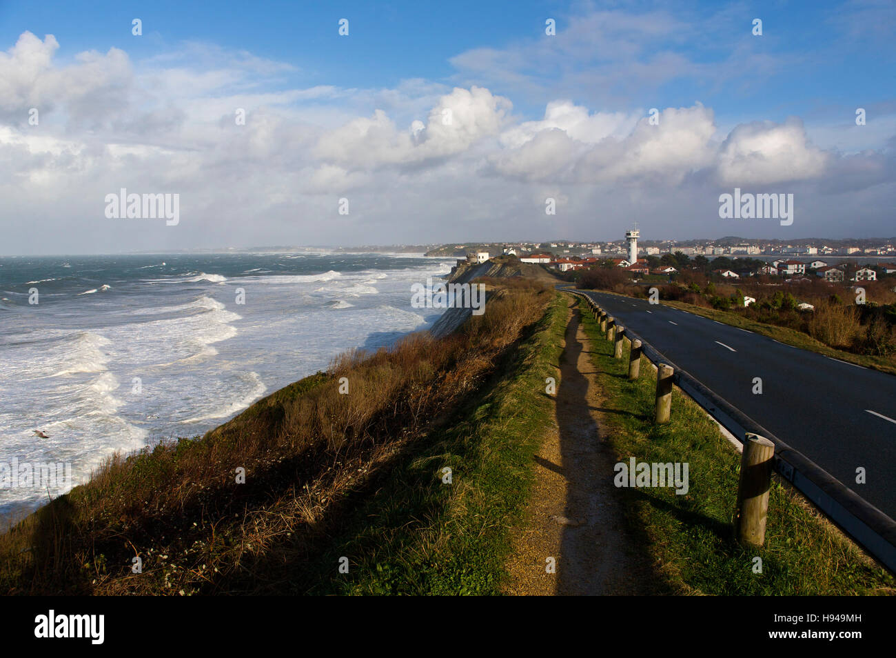 Coast near Socoa during storm "Klaus", Basque Country, France Stock ...