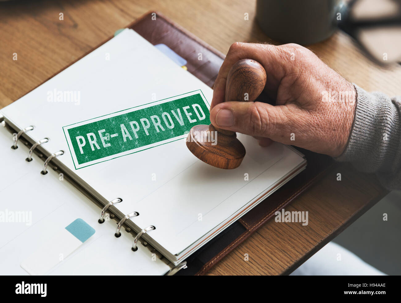 Pre-Approved Choice Mark Selection Status Option Concept Stock Photo ...