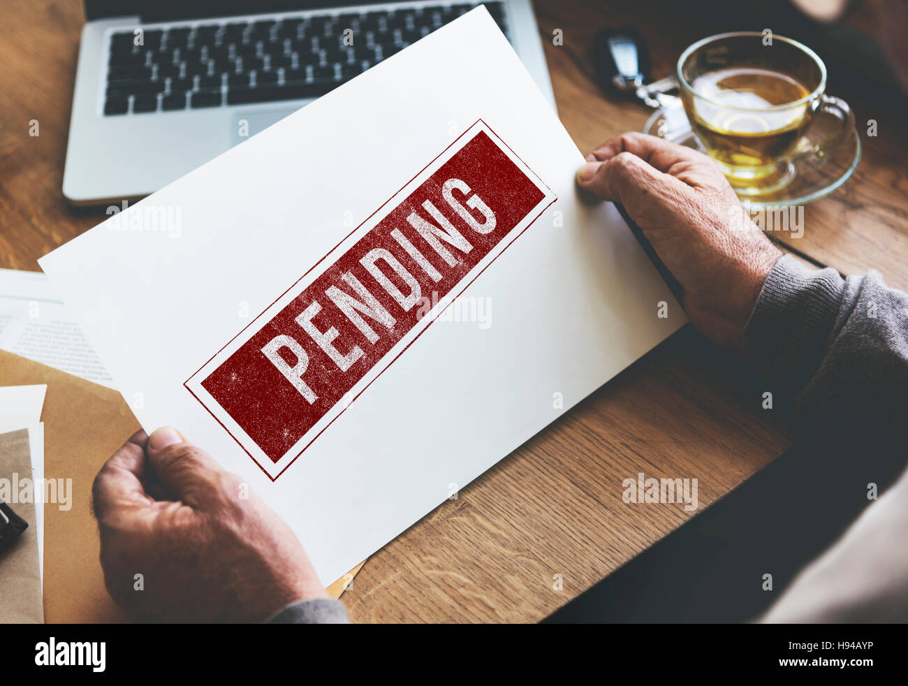 Caution Denied Pending Rejected Secret Warning Concept Stock Photo - Alamy