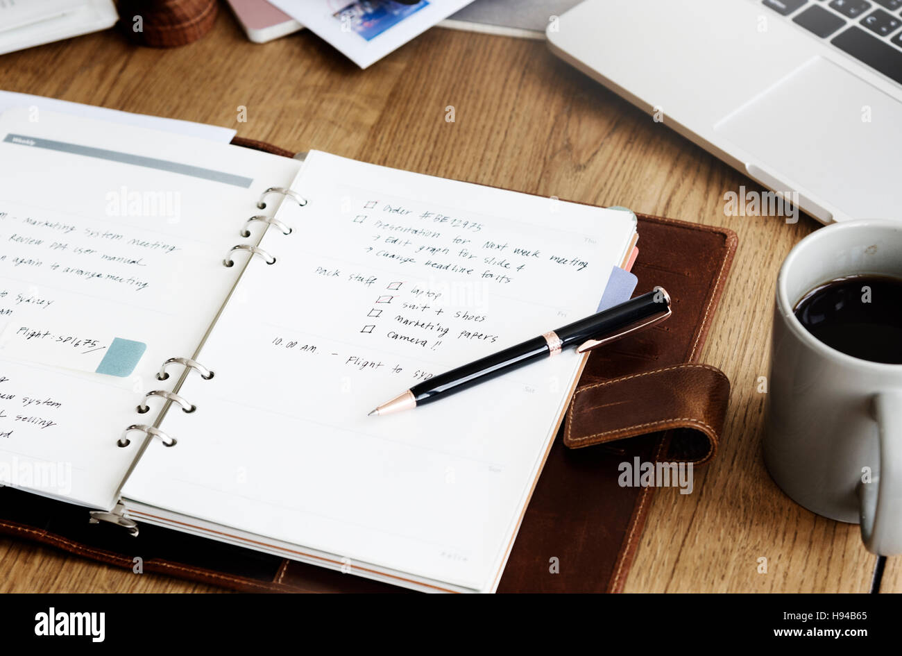 Senior Adult Planning Agenda Calendar Concept Stock Photo - Alamy