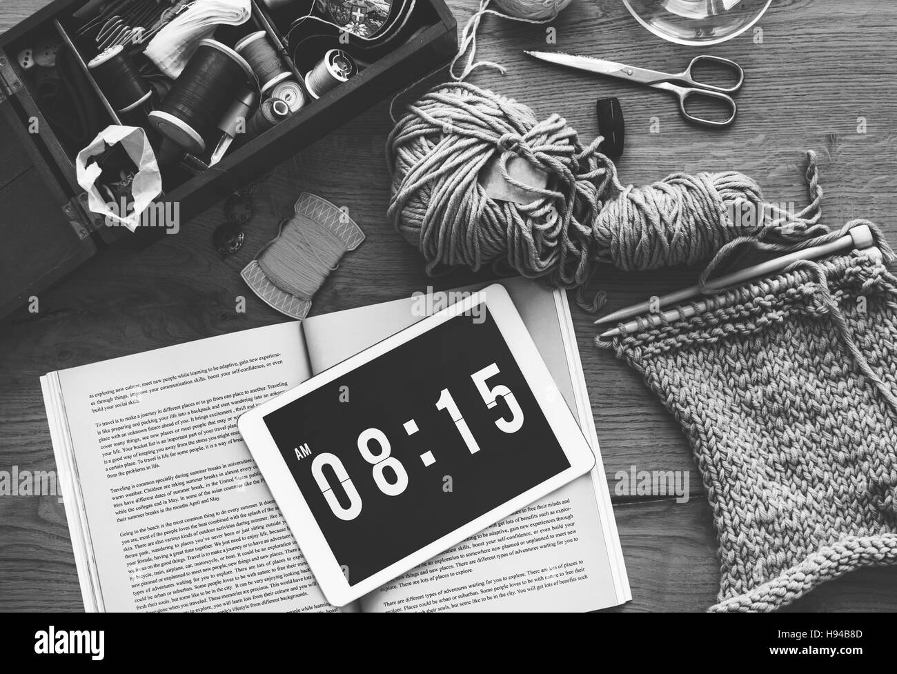 Hobby needlework Black and White Stock Photos & Images - Alamy