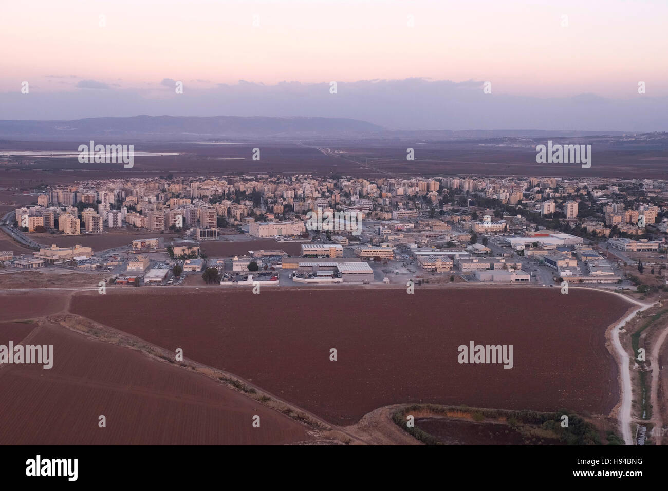 Aerial view of the city of Afula often known as the "Capital of the ...