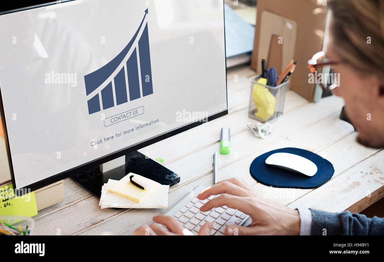 Business Success Report Graph Concept Stock Photo - Alamy