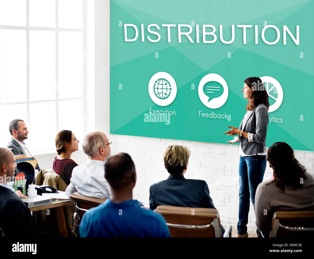 Business Management Plan Distribution Strategy Graphic Concept Stock ...