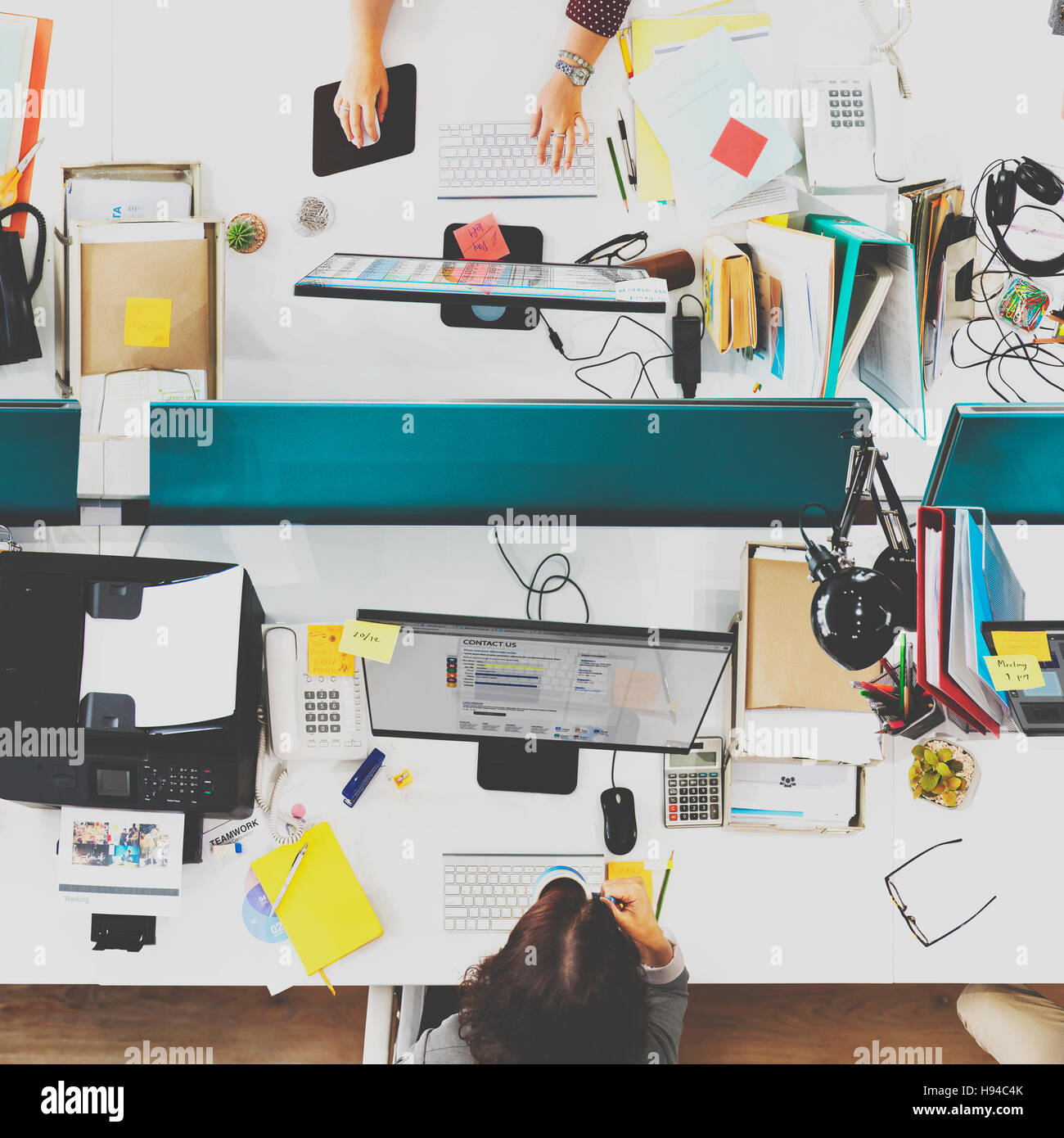 Business Team Working Busy Workplace Concept Stock Photo - Alamy