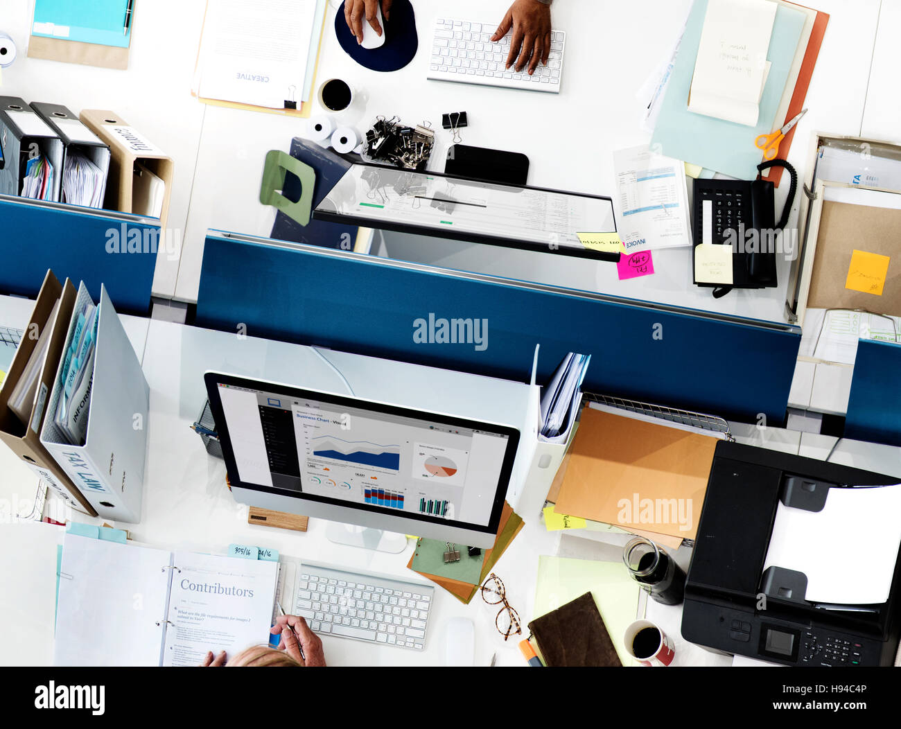 Business Team Working Busy Workplace Concept Stock Photo - Alamy