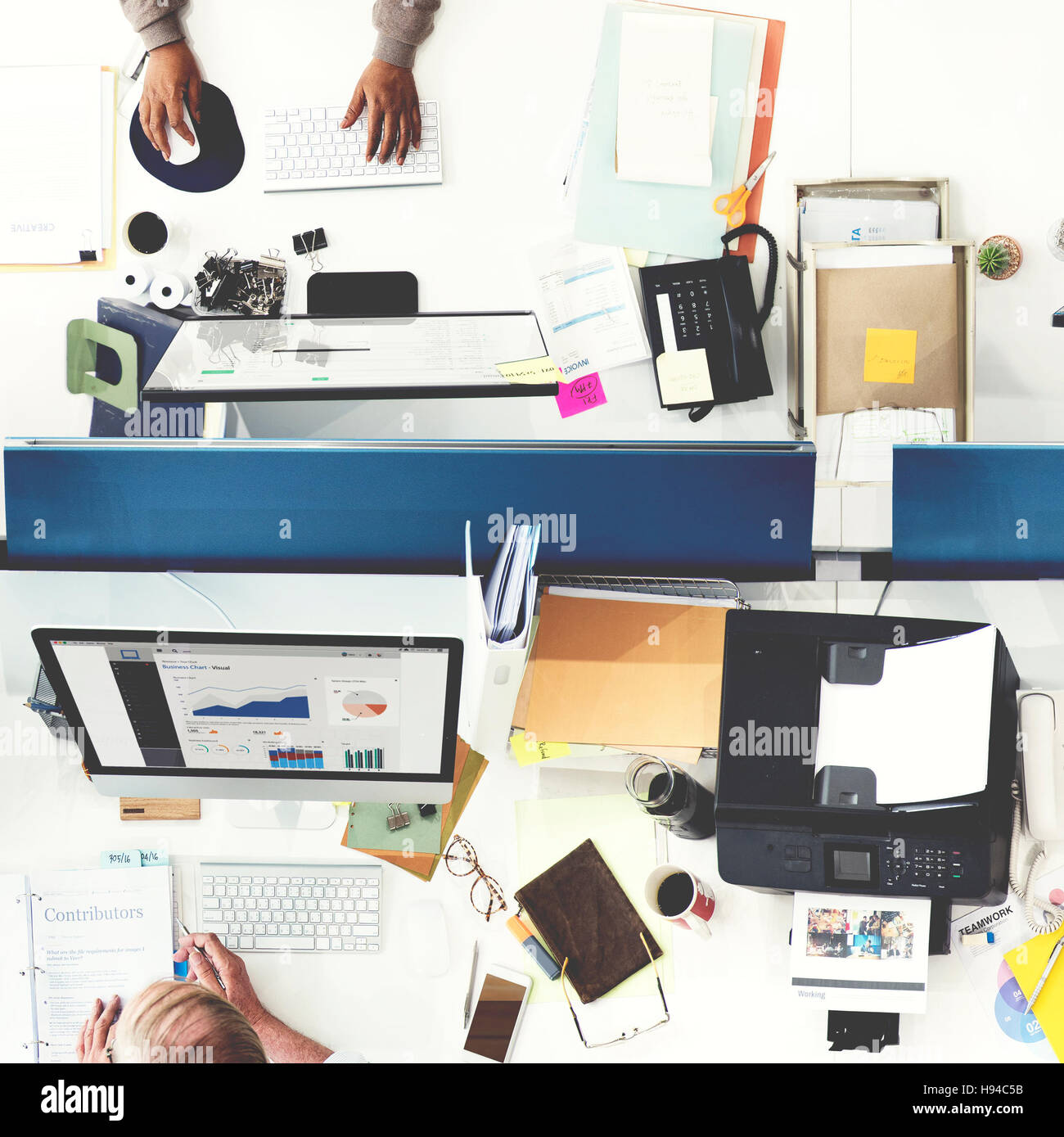 Business Team Working Busy Workplace Concept Stock Photo - Alamy