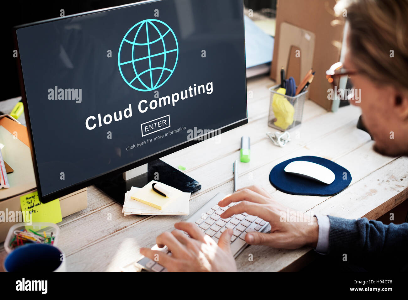 Cloud Computing Connection Networking Technology Concept Stock Photo ...