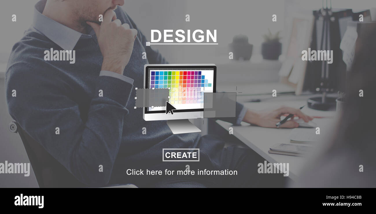 Creative Process Ideas Graphic Design Layout Concept Stock Photo - Alamy