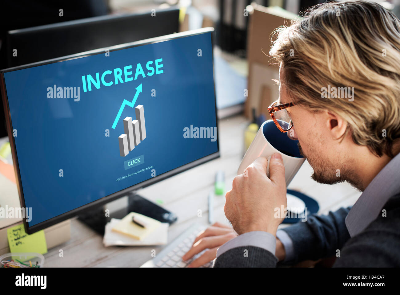 Increase Growth Rise Elevation Enlarge Expansion Concept Stock Photo ...