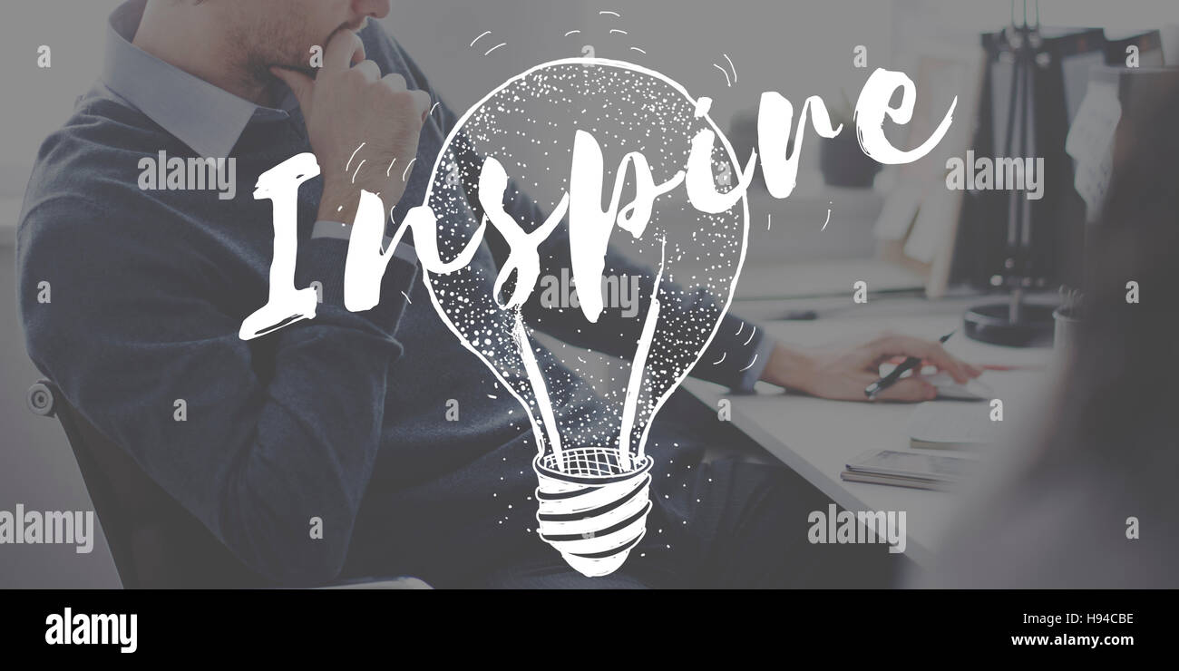 Inspire Inspiration Motivation Creative Creativity Concept Stock Photo ...