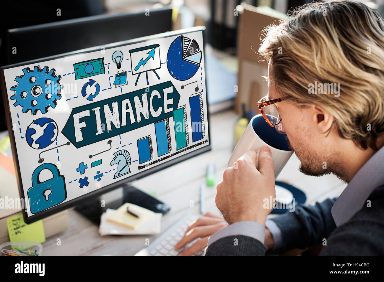 Finance Financial Economy Budget Bookkeeping Concept Stock Photo - Alamy