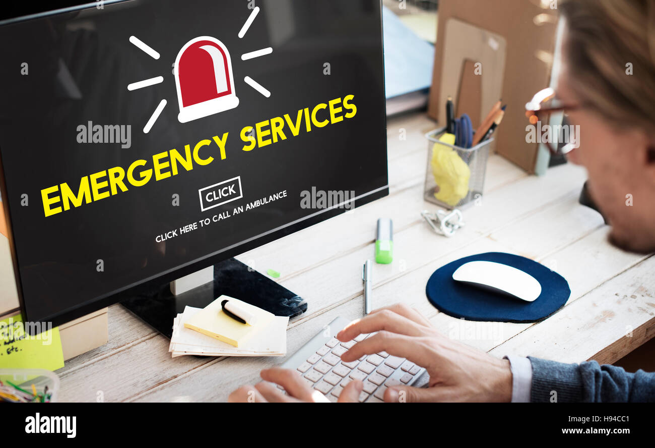 Emergency Services Accidental Crisis Critical Risk Concept Stock Photo ...