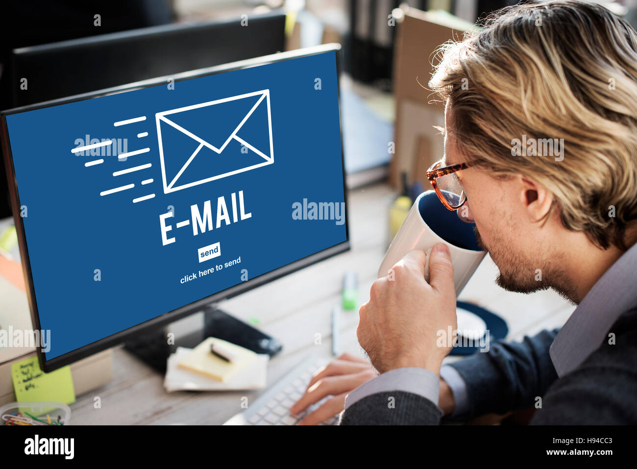Email Internet Connecting Communication Message Concept Stock Photo - Alamy