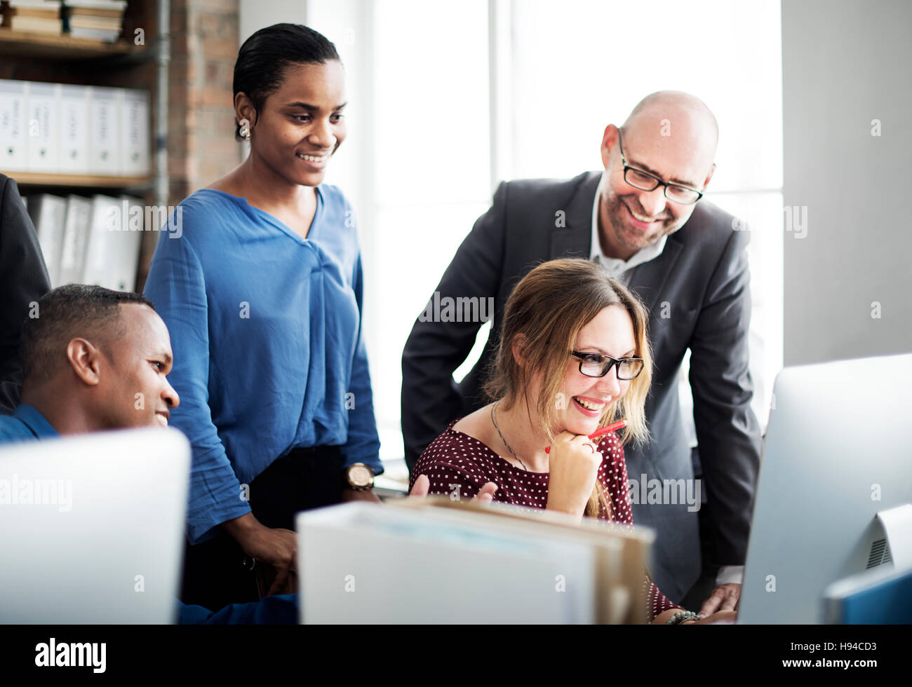Business Team Meeting Discussion Working Concept Stock Photo - Alamy