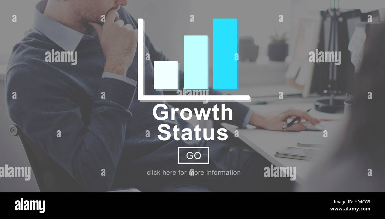 Growth Status Technology Online Website Concept Stock Photo - Alamy