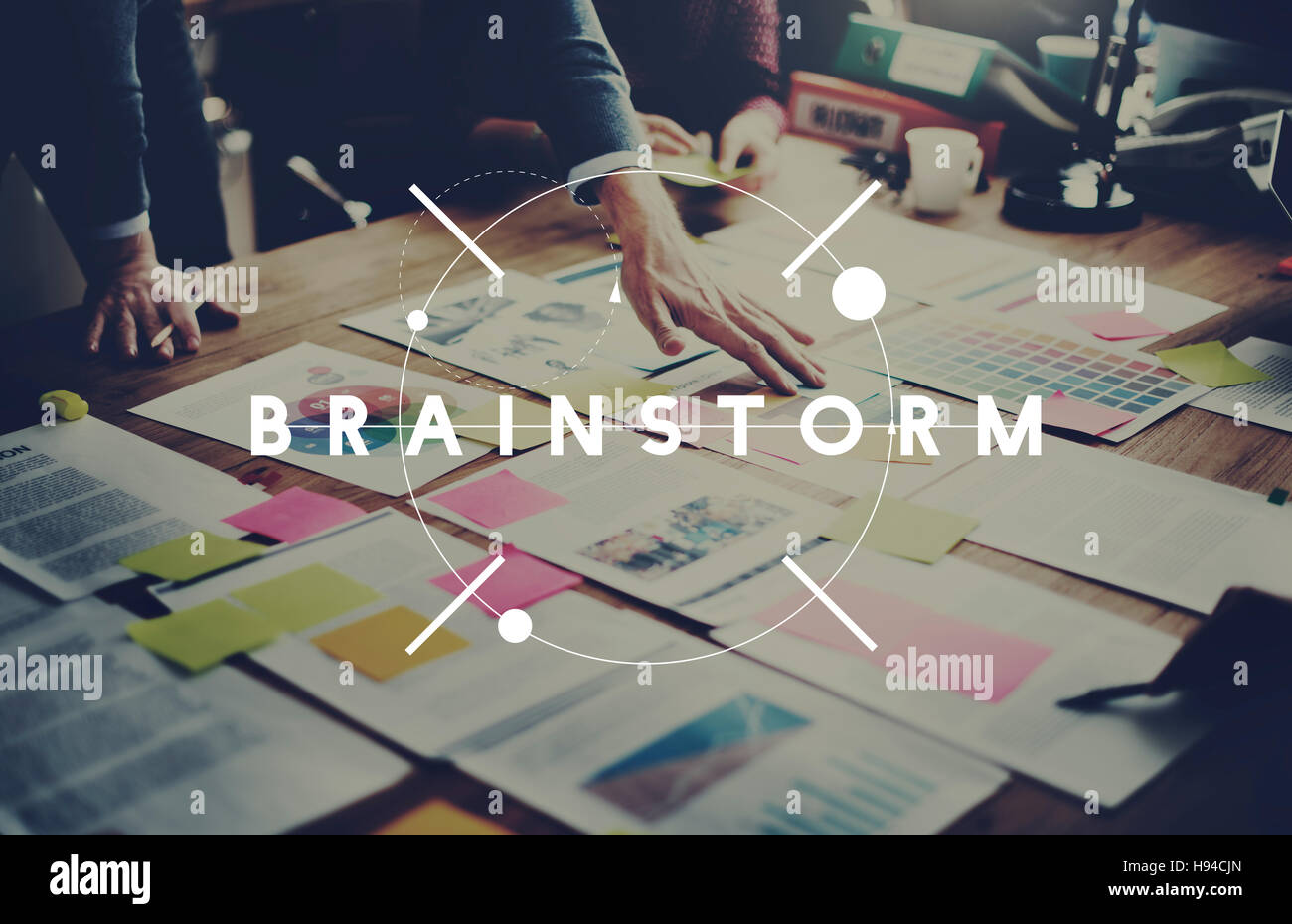 Brainstorm Brainstorming Thinking Meeting Planning Sharing Concept Stock Photo - Alamy